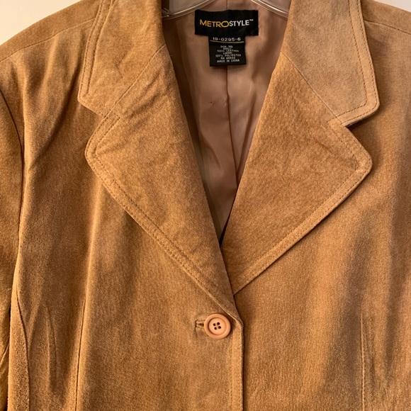 metrostyle | Jackets & Coats | Metro Style Tan Suede Leather Jacket ...